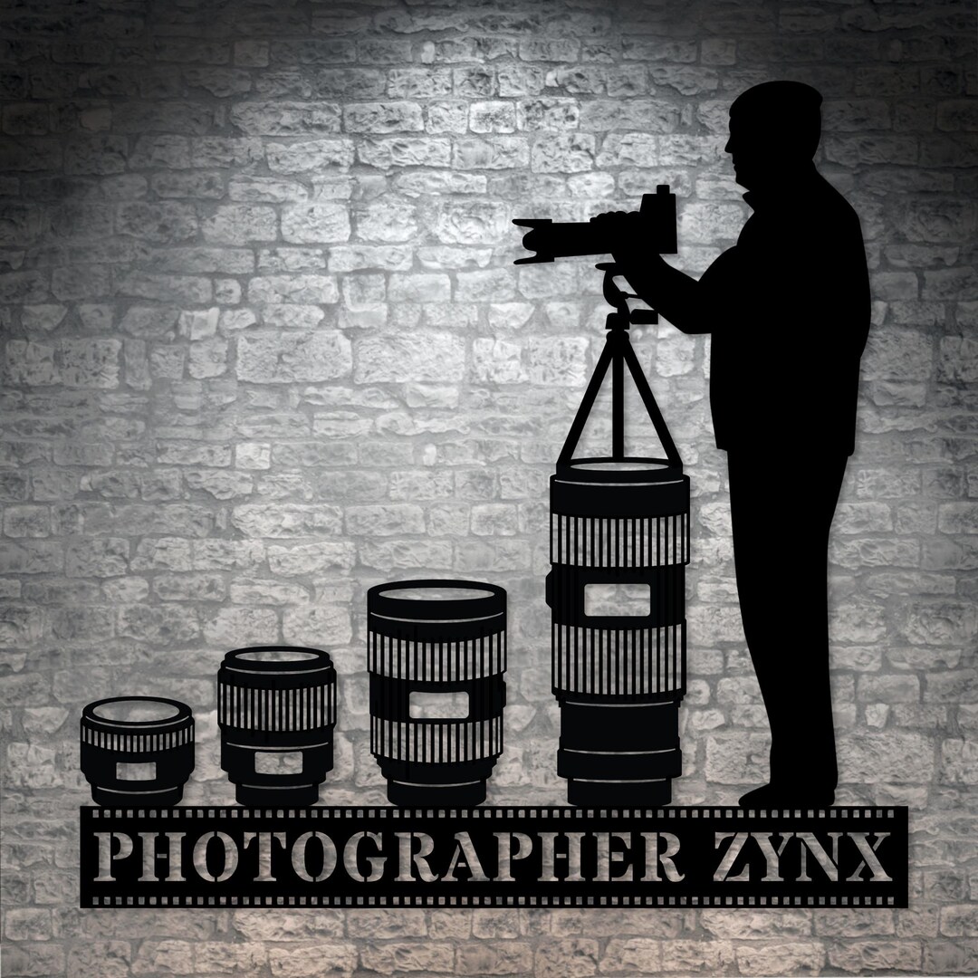 Personalized Cameraman Name Metal Sign. Custom Photographer Wall Art ...