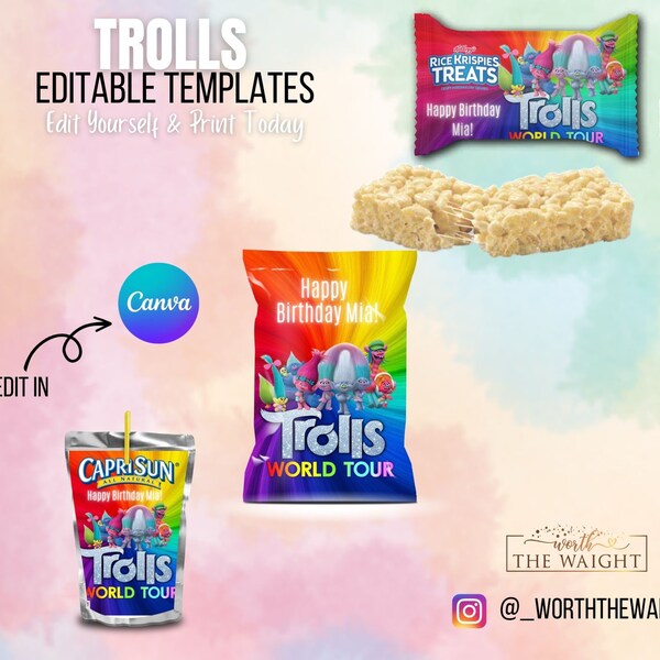 Trolls Chip Bag - Etsy