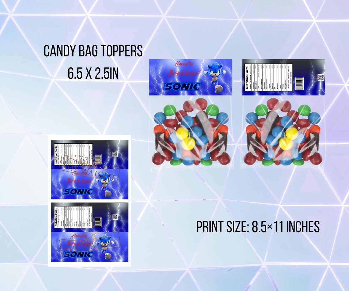 EDITABLE Kids Birthday Party Template, Sonic Birthday Theme Bundle ...