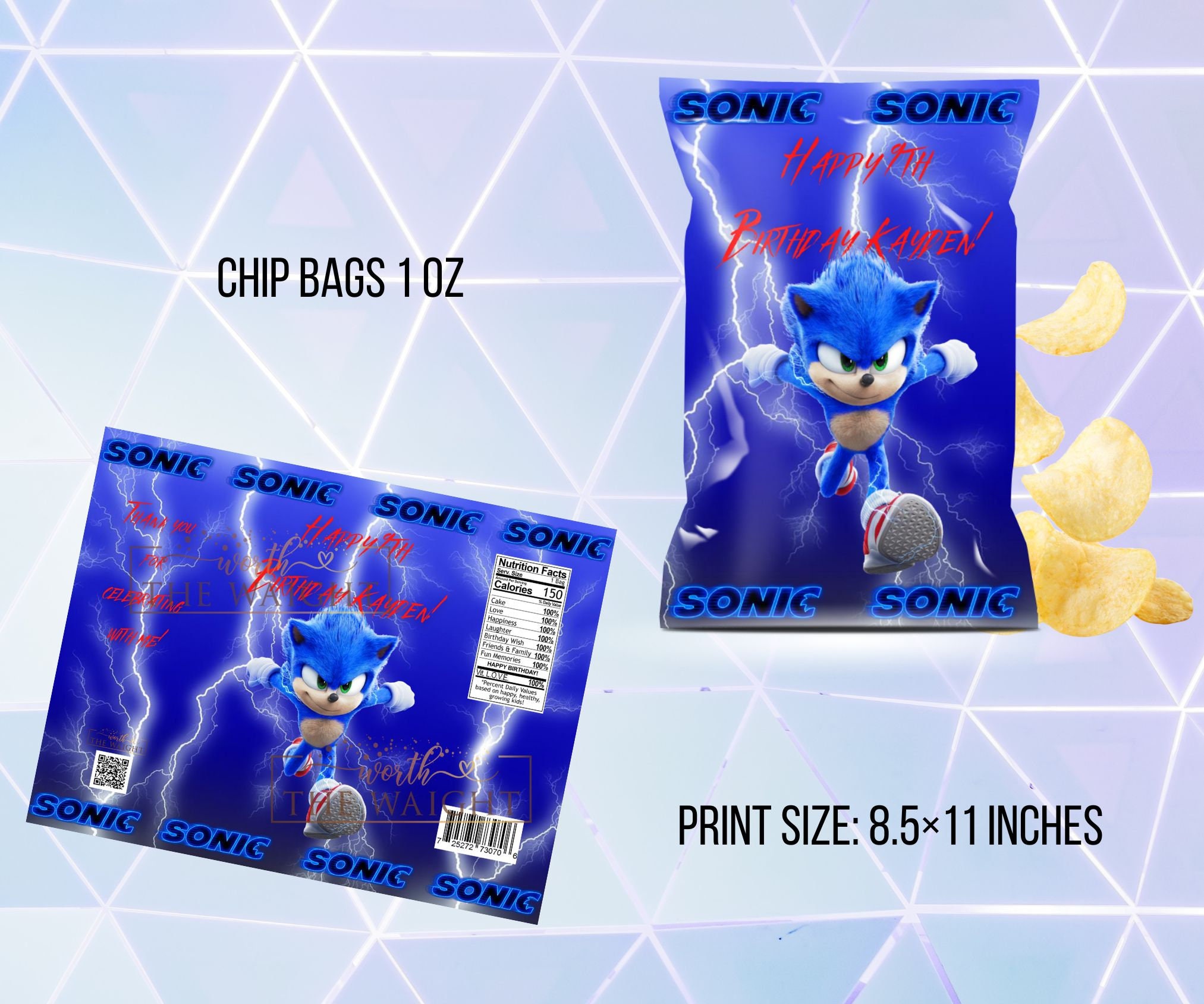 EDITABLE Kids Birthday Party Template, Sonic Birthday Theme Bundle ...