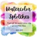 Watercolor Splotches Clip Art PNG Files, Watercolor Clip Art, Abstract ...