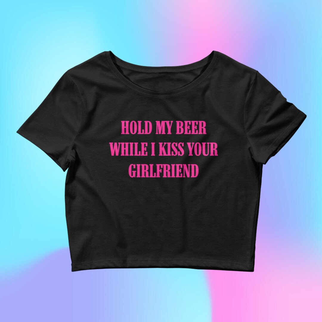 Hold My Beer Crop Top/y2k Meme Shirt/oddly Specific/trendy Shirts/y2k ...