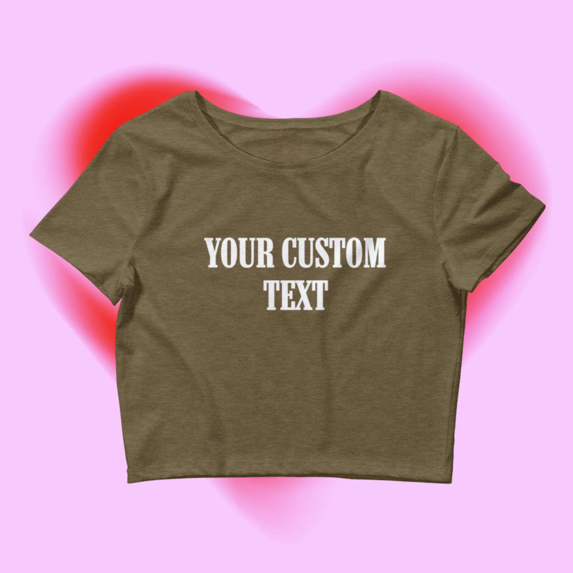 Custom Crop Top/custom Shirt/custom Baby Tee/fitted Crop Top/womans ...