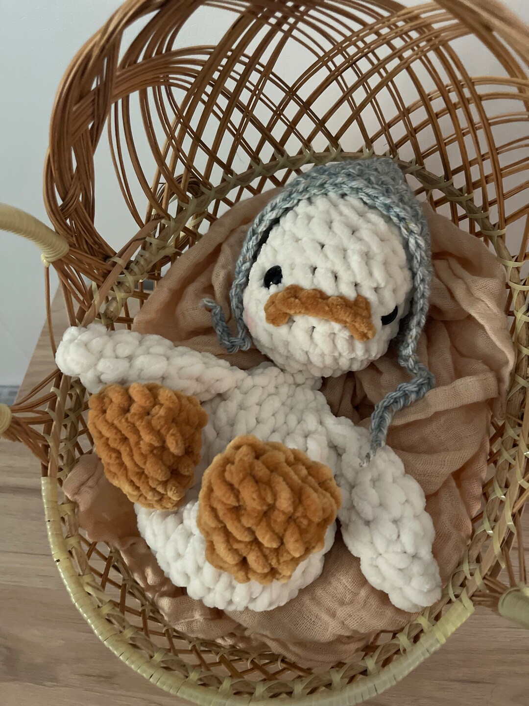 Mini Crochet Duck Crochet Lovey Duck Stuffed Animal - Etsy