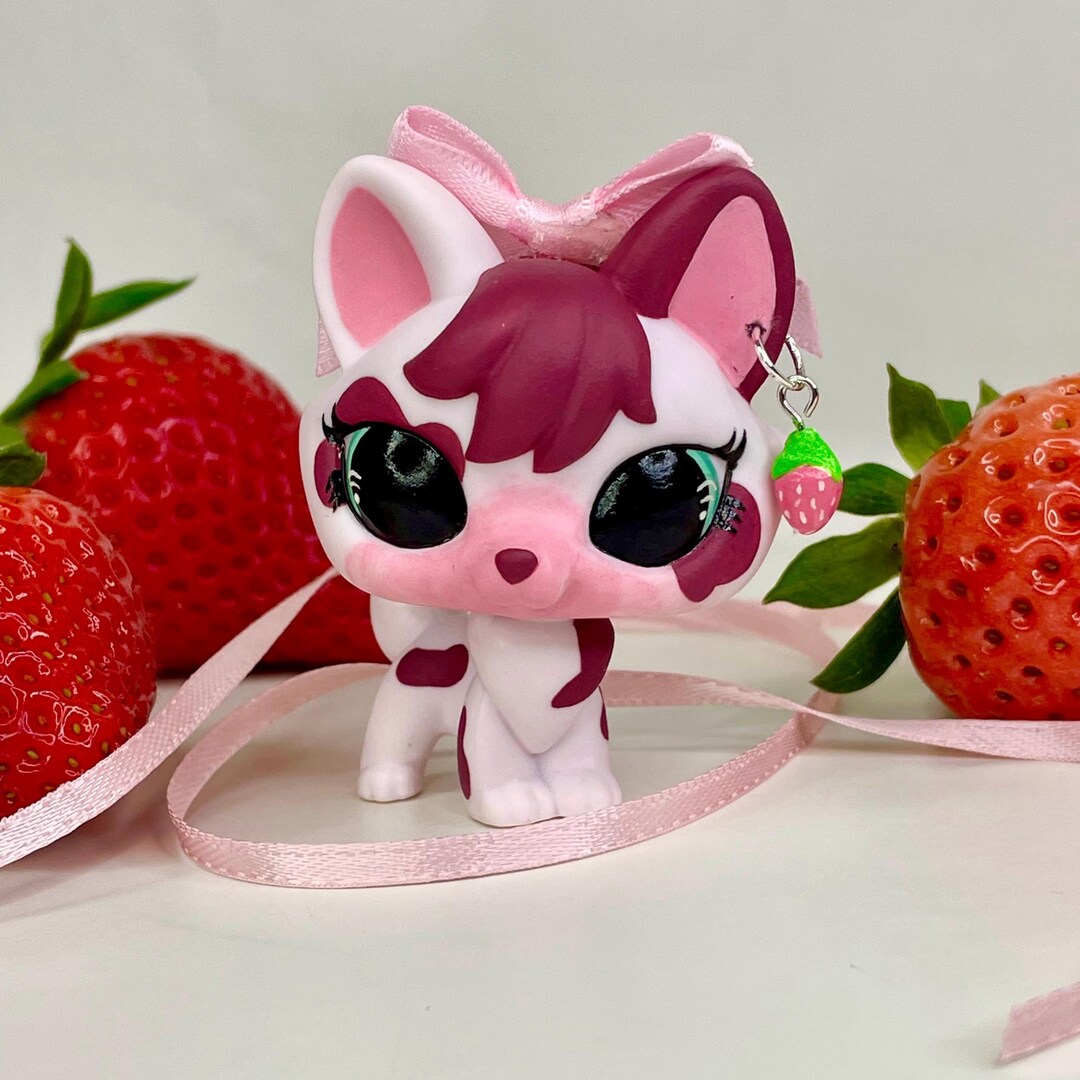 Littlest Pet Shop LPS OOAK Custom Strawberry Fox Gen 7 #150 Cow ...