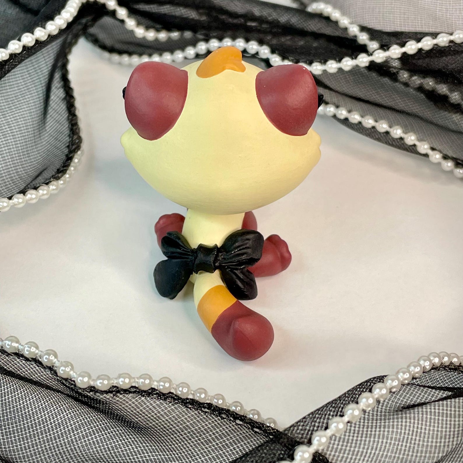 Littlest Pet Shop LPS OOAK Custom Cat #612 Panda Bear Inspired With Bow ...