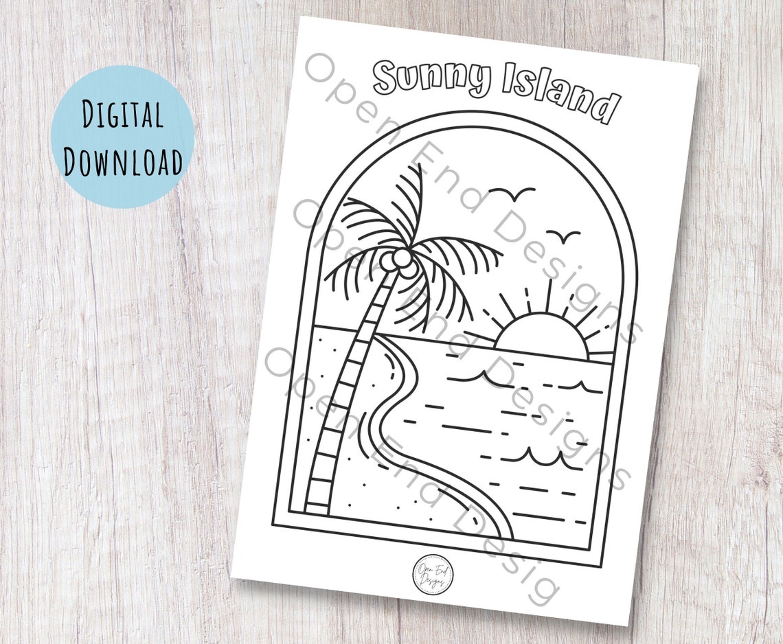 Coastal Coloring Pages//instant Download Printable Coloring - Etsy