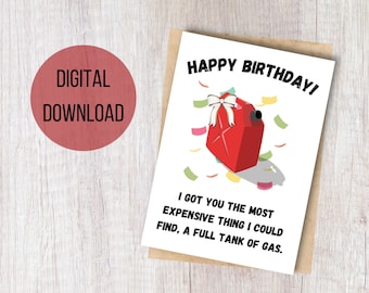 Gas Card Printable - Etsy