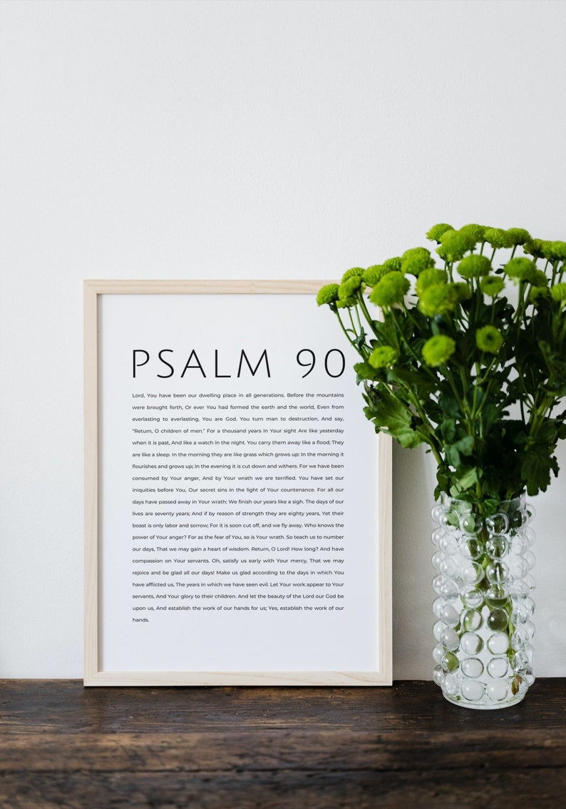 Psalm 90, Psalm Wall Art, Modern Christian Art, Biblical Wall Art ...