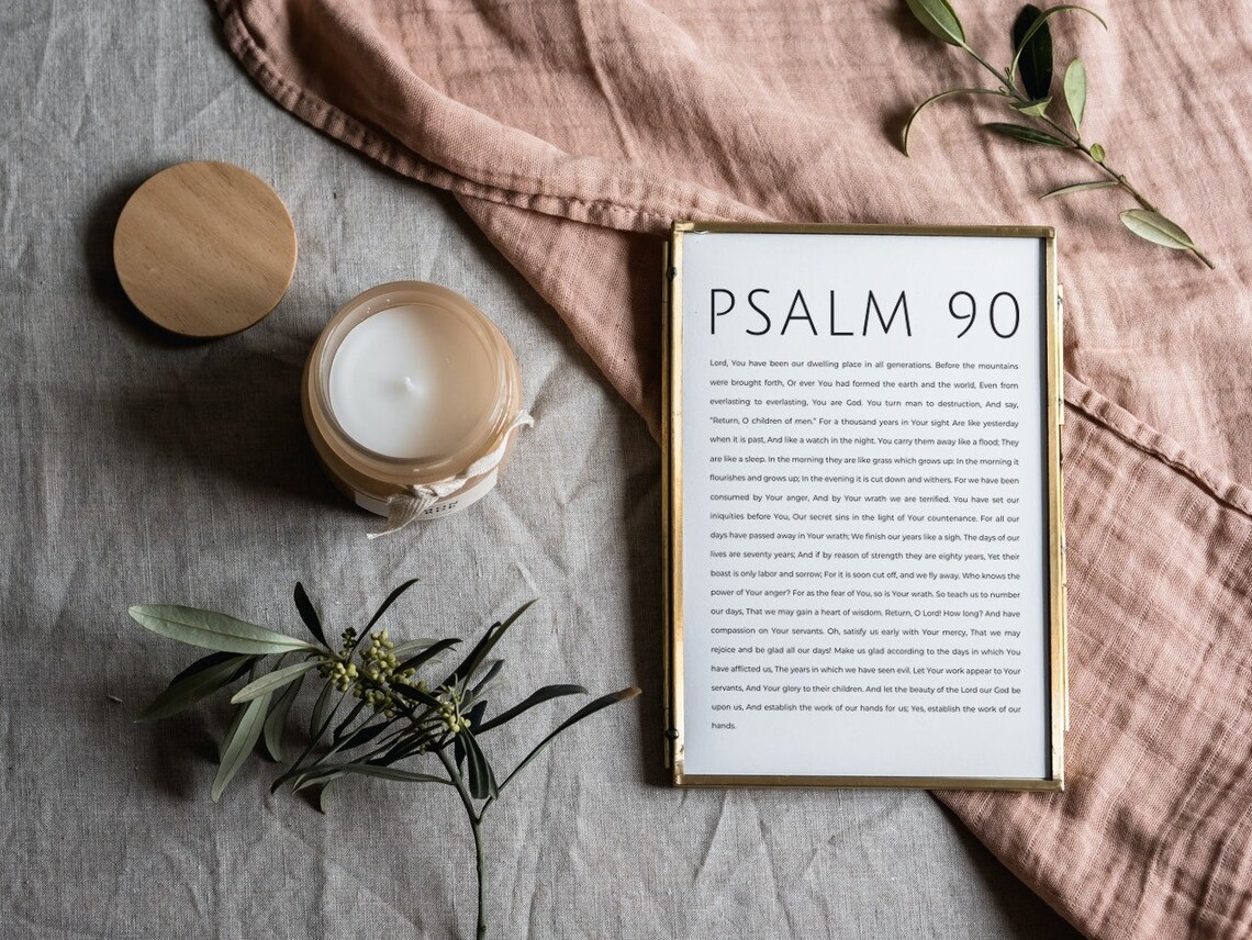 Psalm 90, Psalm Wall Art, Modern Christian Art, Biblical Wall Art ...