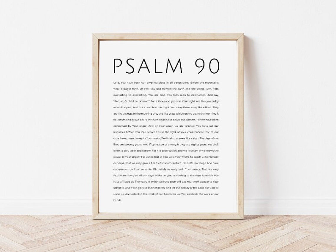 Psalm 90, Psalm Wall Art, Modern Christian Art, Biblical Wall Art ...