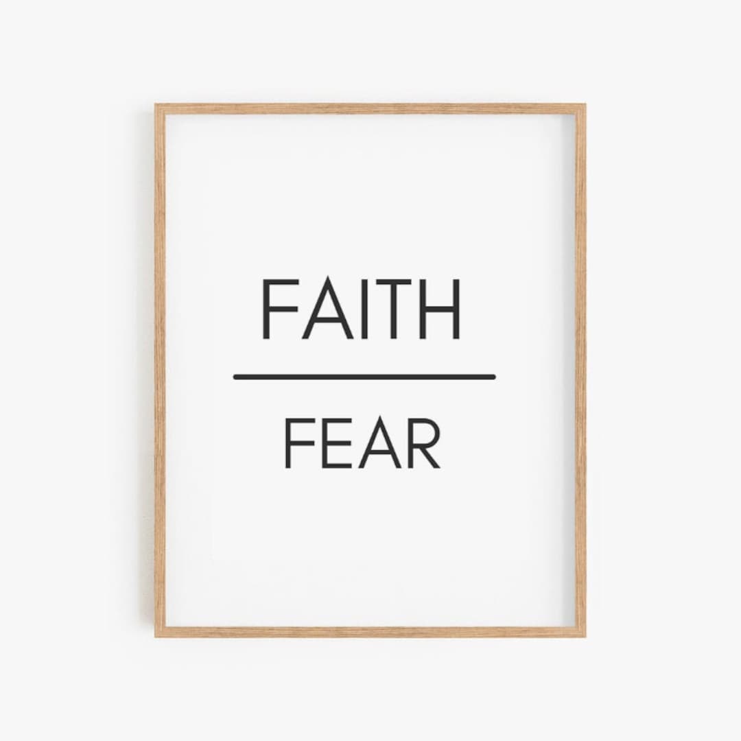 Faith Over Fear Printable Wall Art, Christian Wall Art, Modern ...