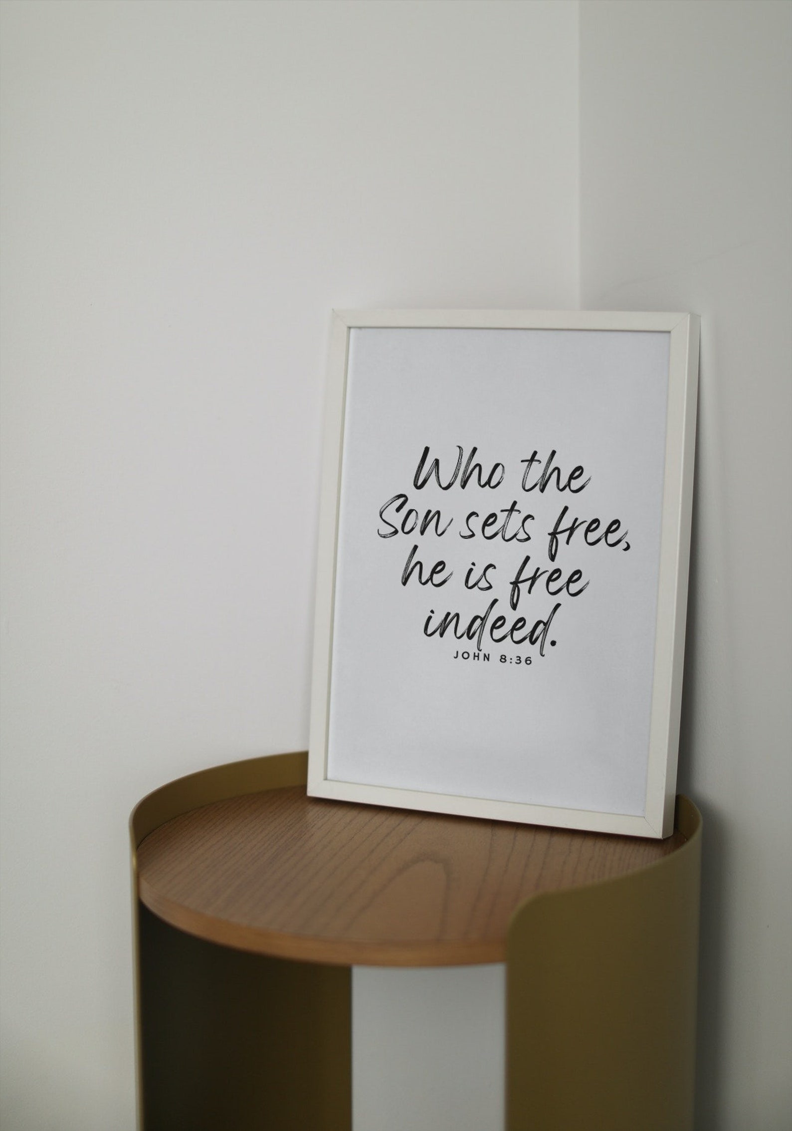 Free Indeed Art, John 8:36, Modern Christian Art, Bible Quote Print ...