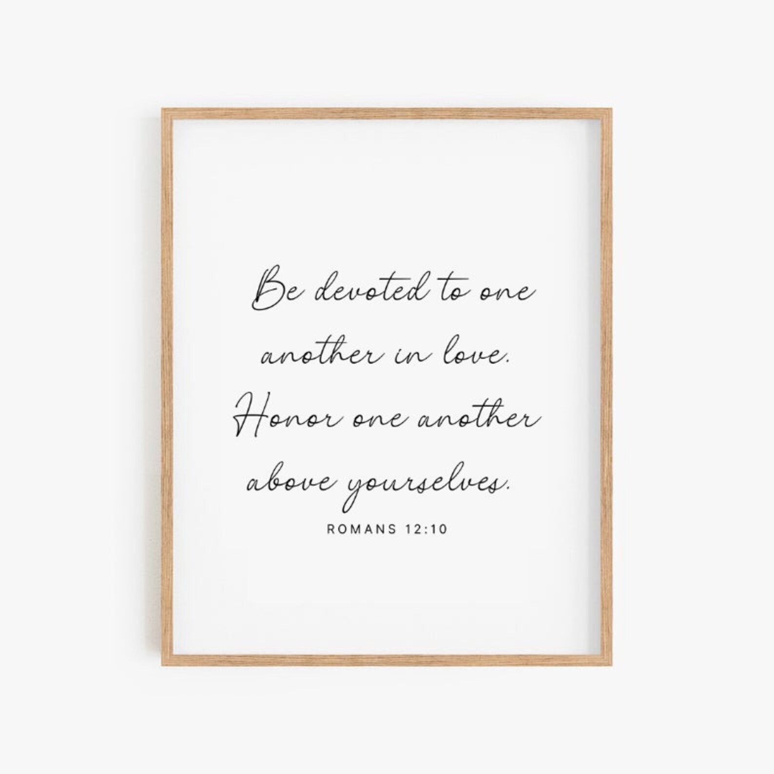 Romans 12:10, Be Devoted to One Another in Love Printable Wall Art ...