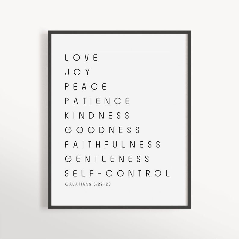 Galatians 5:22-23, Fruit of the Spirit Printable, Modern Christian Art ...