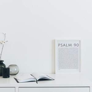 Psalm 90, Psalm Wall Art, Modern Christian Art, Biblical Wall Art ...