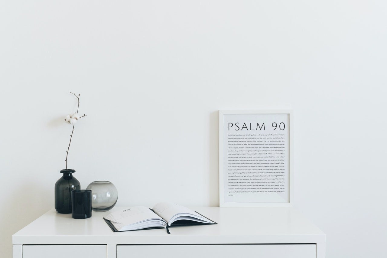 Psalm 90, Psalm Wall Art, Modern Christian Art, Biblical Wall Art ...