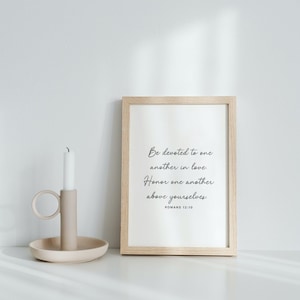Romans 12:10, Be Devoted to One Another in Love Printable Wall Art ...