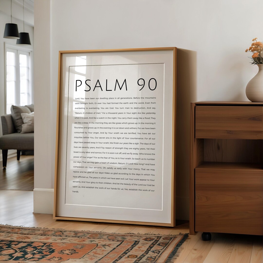 Psalm 90, Psalm Wall Art, Modern Christian Art, Biblical Wall Art ...