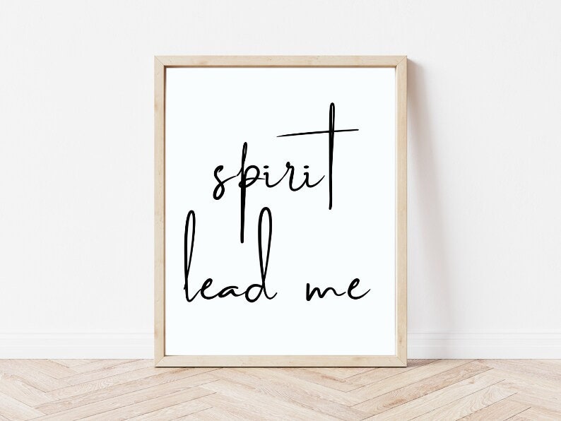 Spirit Lead Me Christian Wall Art Modern Christian Art - Etsy