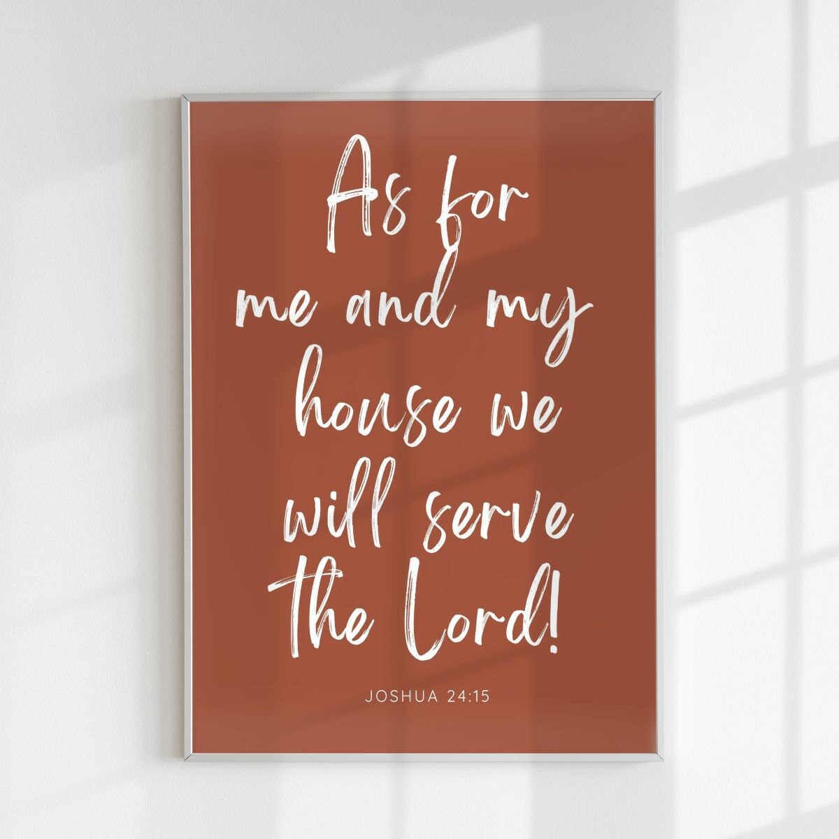 As for Me and My House Joshua 24:15 Handwritten Bible Verse - Etsy