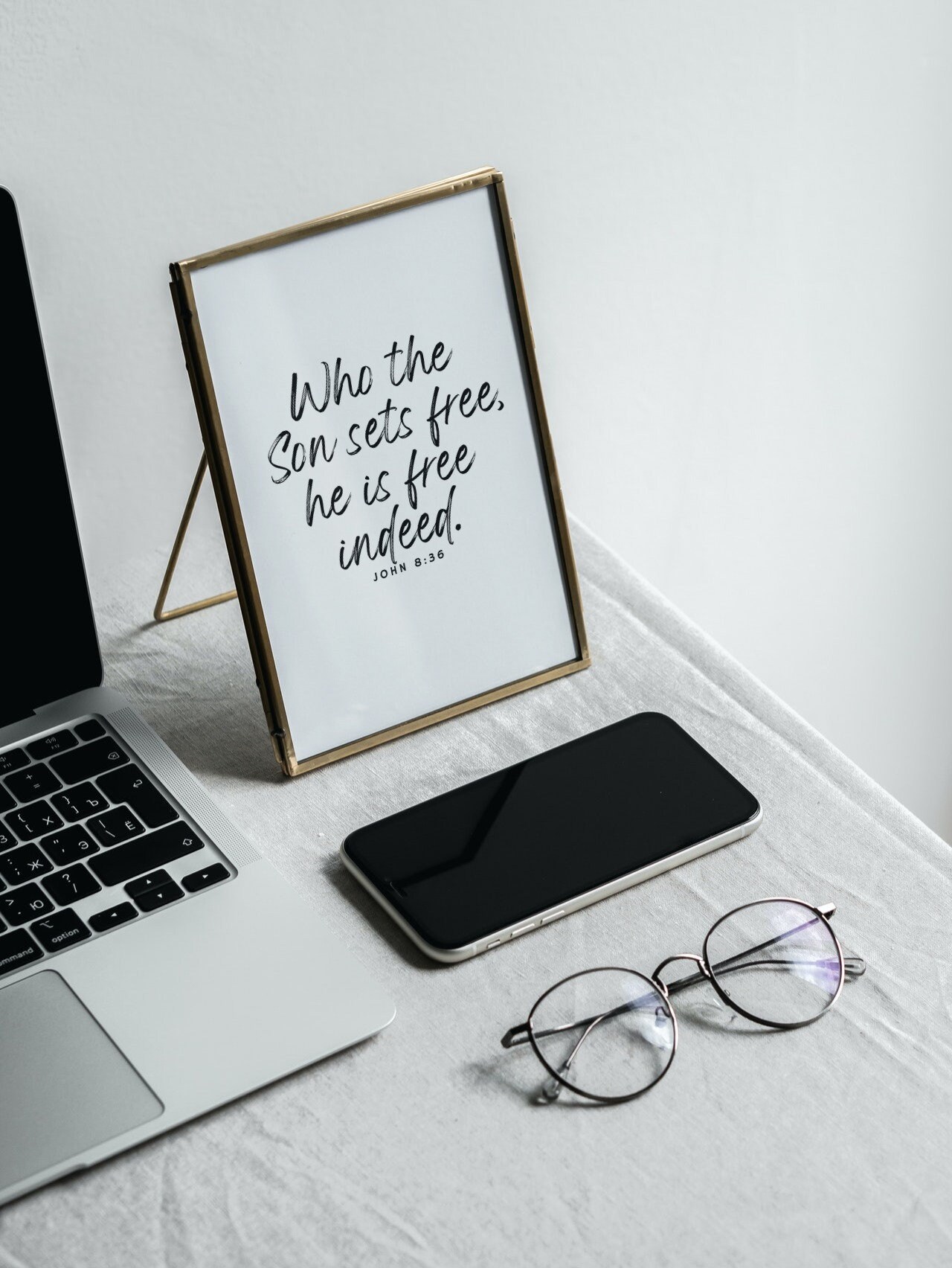 Free Indeed Art, John 8:36, Modern Christian Art, Bible Quote Print ...