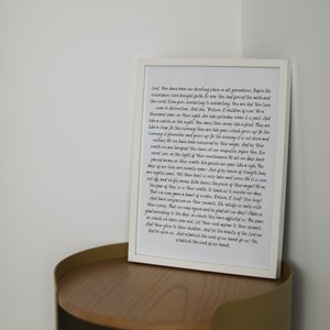 Psalm 90 Handwritten Sign, Psalm Wall Art, Modern Christian Art ...