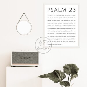 Psalm 23 Printable Art, the Lord is My Shepherd, Christian Home Wall ...