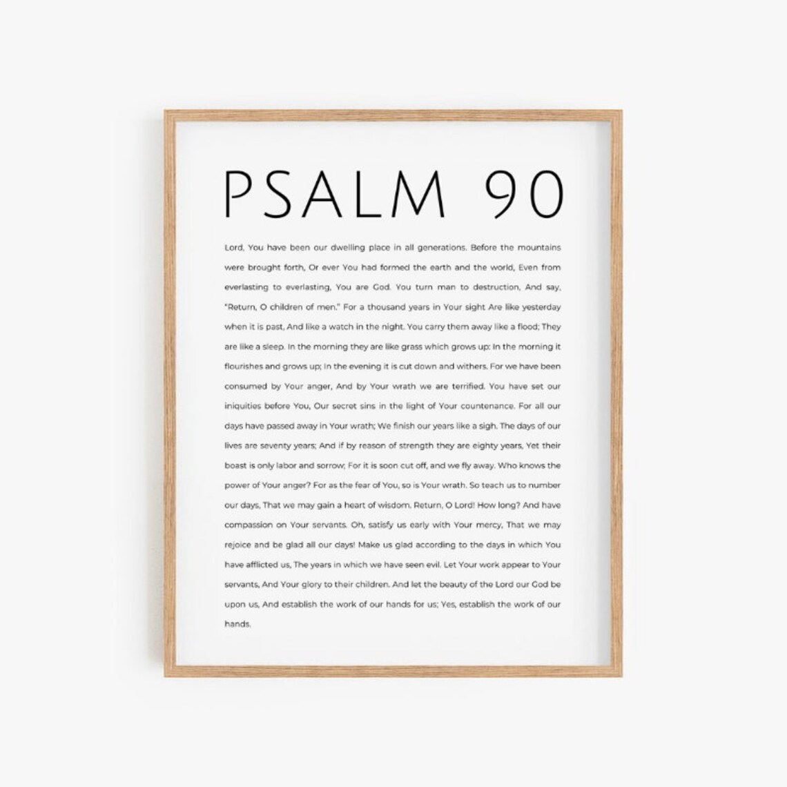 Psalm 90, Psalm Wall Art, Modern Christian Art, Biblical Wall Art ...