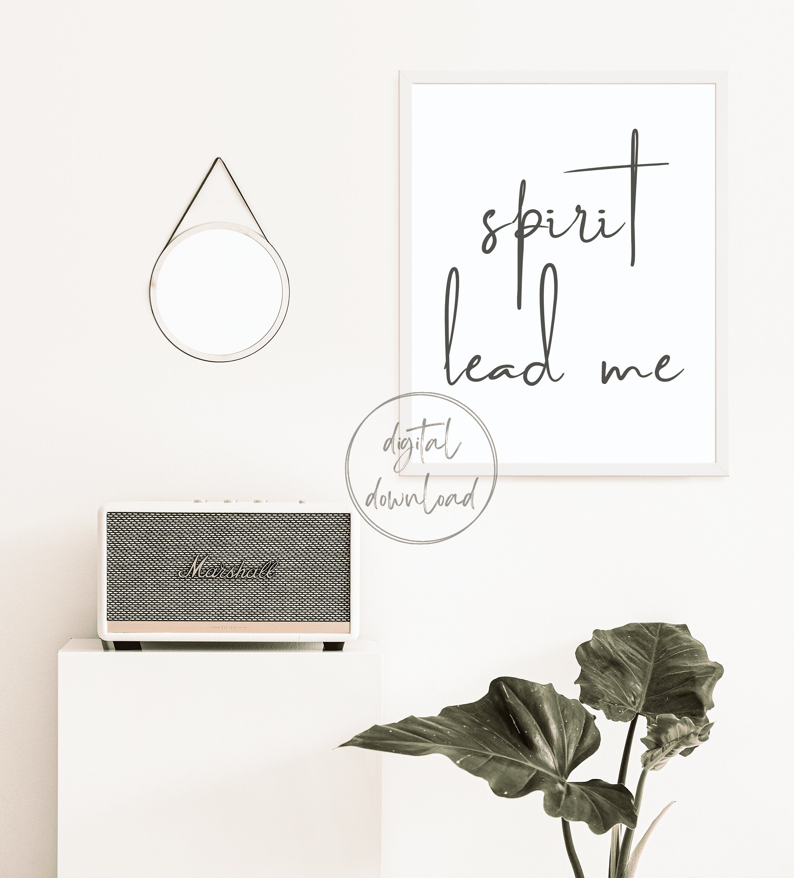 Spirit Lead Me Christian Wall Art Modern Christian Art - Etsy