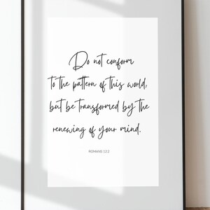 Romans 12:2 Printable, Do Not Conform to the Pattern of This World but ...
