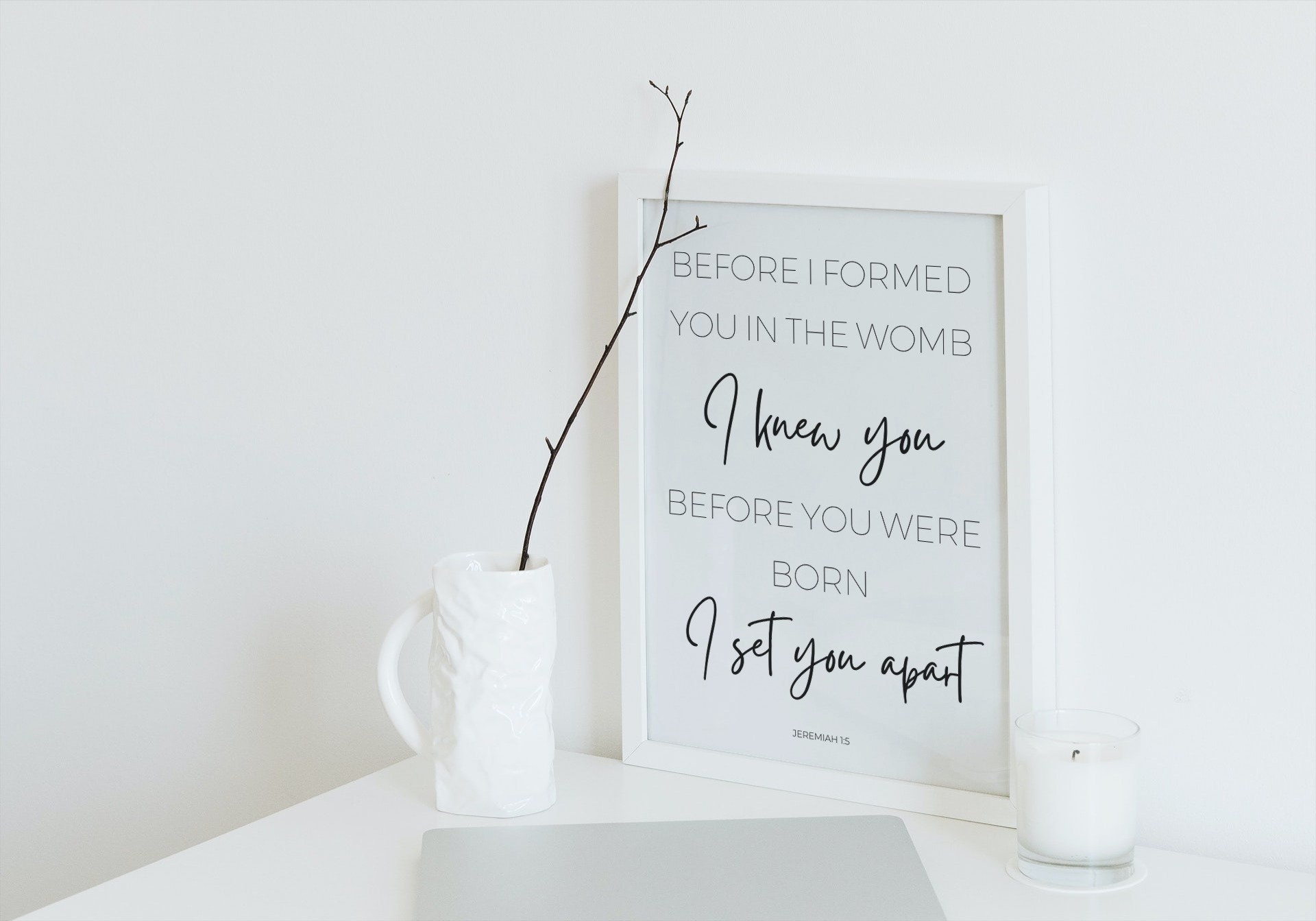 Before I Formed You in the Womb, Jeremiah 1:5, Nursery Bible Verse ...