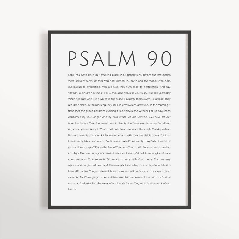 Psalm 90, Psalm Wall Art, Modern Christian Art, Biblical Wall Art ...
