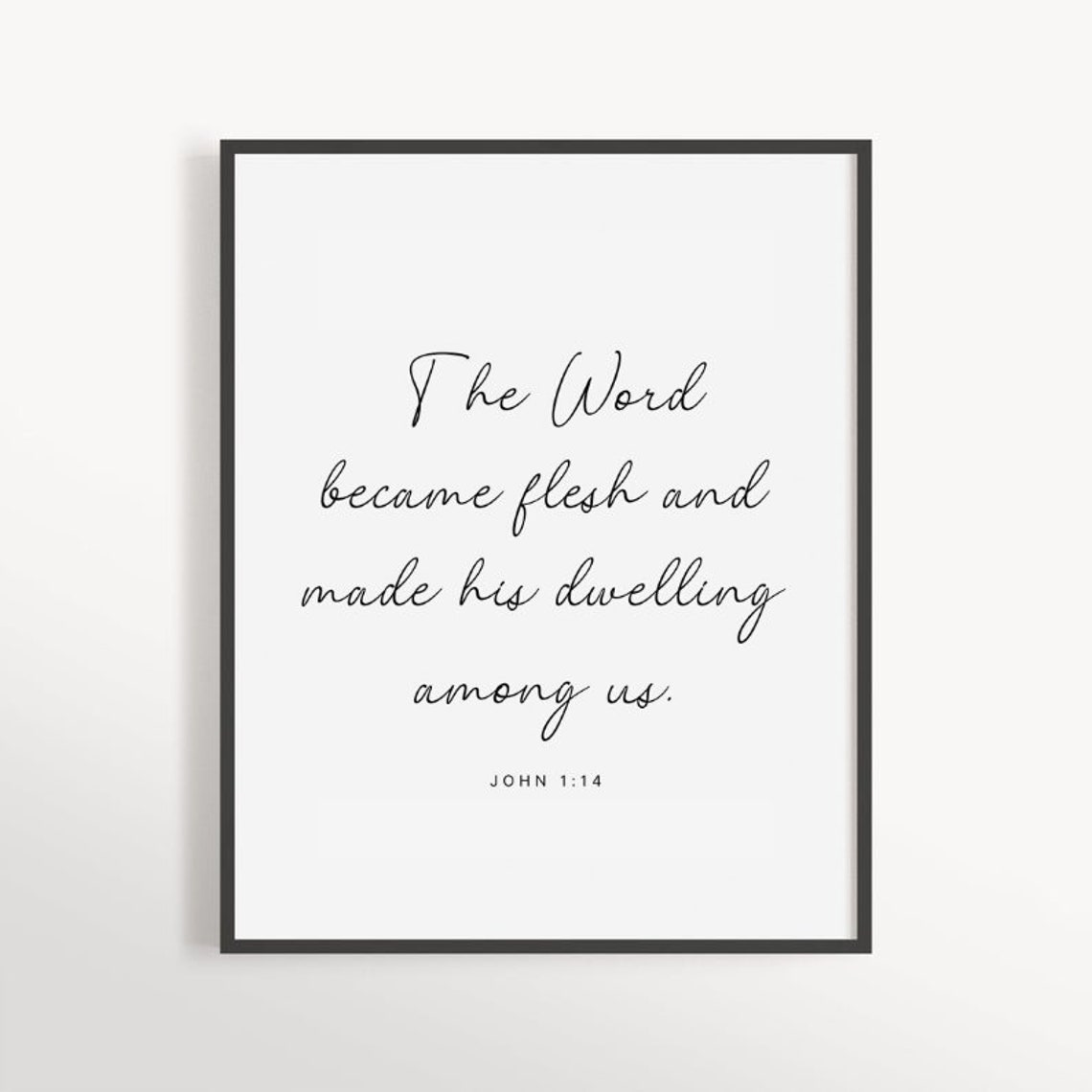 The Word Became Flesh, John 1:14, Biblical Wall Art, Modern Christian ...