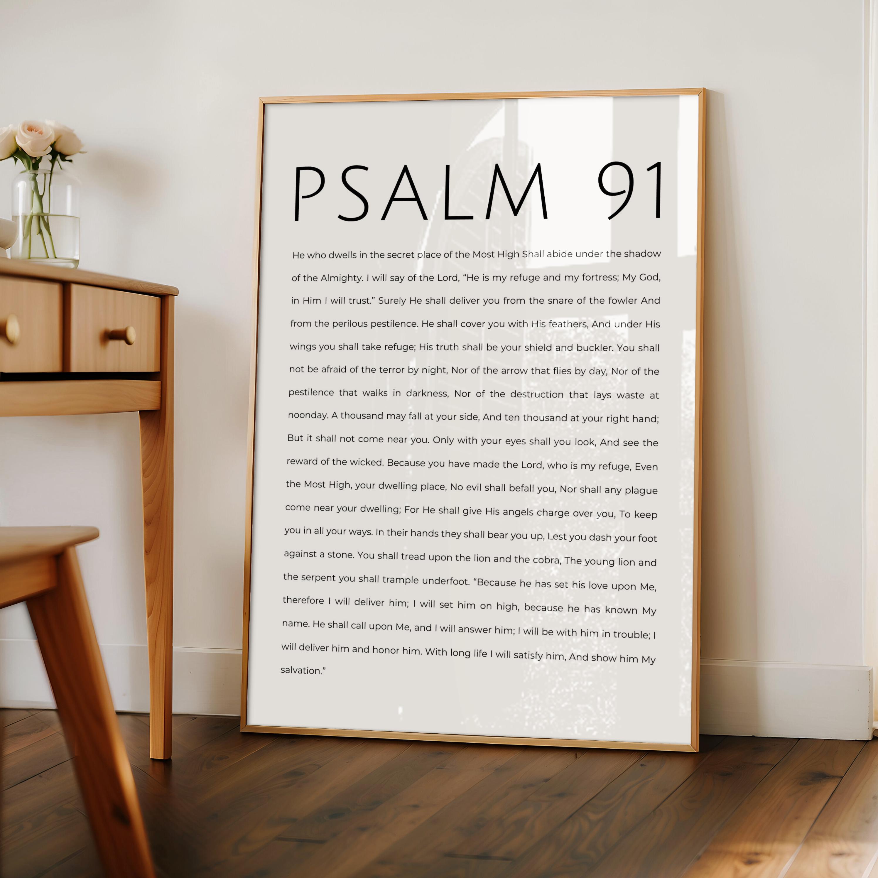 Psalm Bundle, Printable Set of 6, Modern Christian Art, Biblical Wall ...