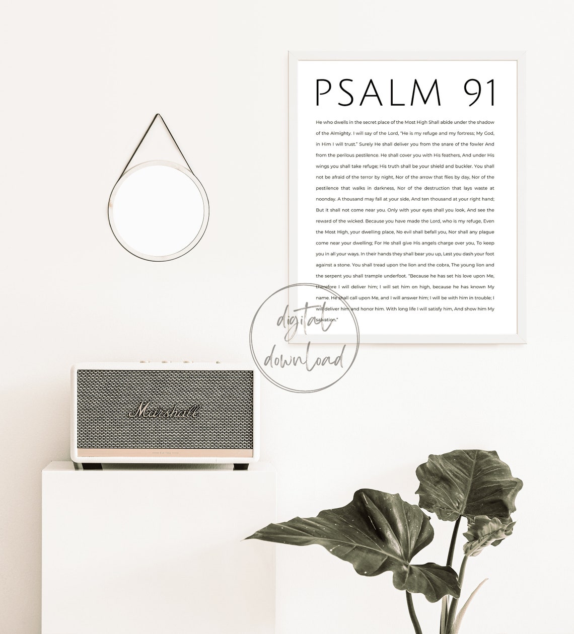 Psalm 91 Print, He Who Dwells in A Secret Place, Modern Living Room ...