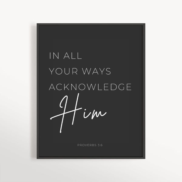 Acknowledge Him - Etsy