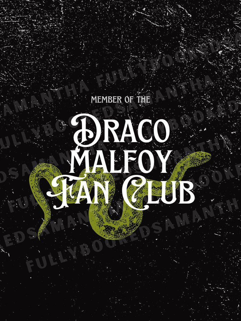 Draco Malfoy Fan Club Kindle Lock Screen | Booktok Bookstagram Dramione ...