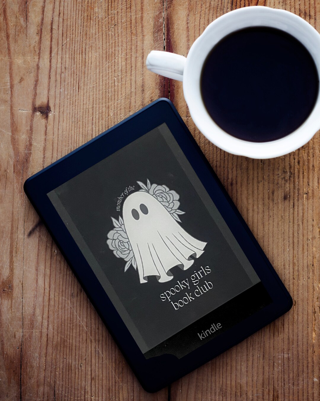 Spooky Girls Book Club Kindle Lock Screen | Bookstagram Booktok Ghost ...