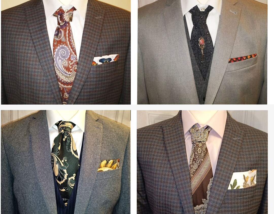 Paisley Necktie British Design House Vintage Green Brown Red Black Grey ...