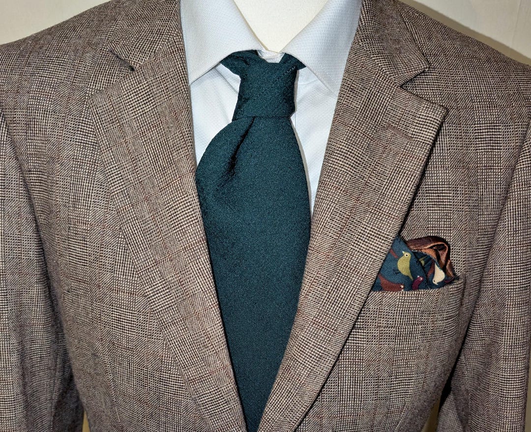 Dark Green Kipper Tie Necktie 1970s Made in England - Etsy