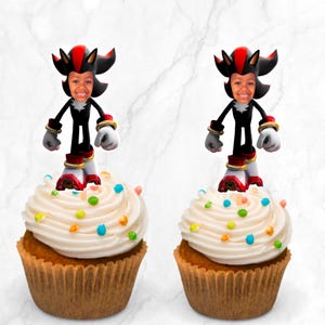 Shadow Cupcake Toppers, Photo Cupcake Toppers, Cupcake Toppers With ...