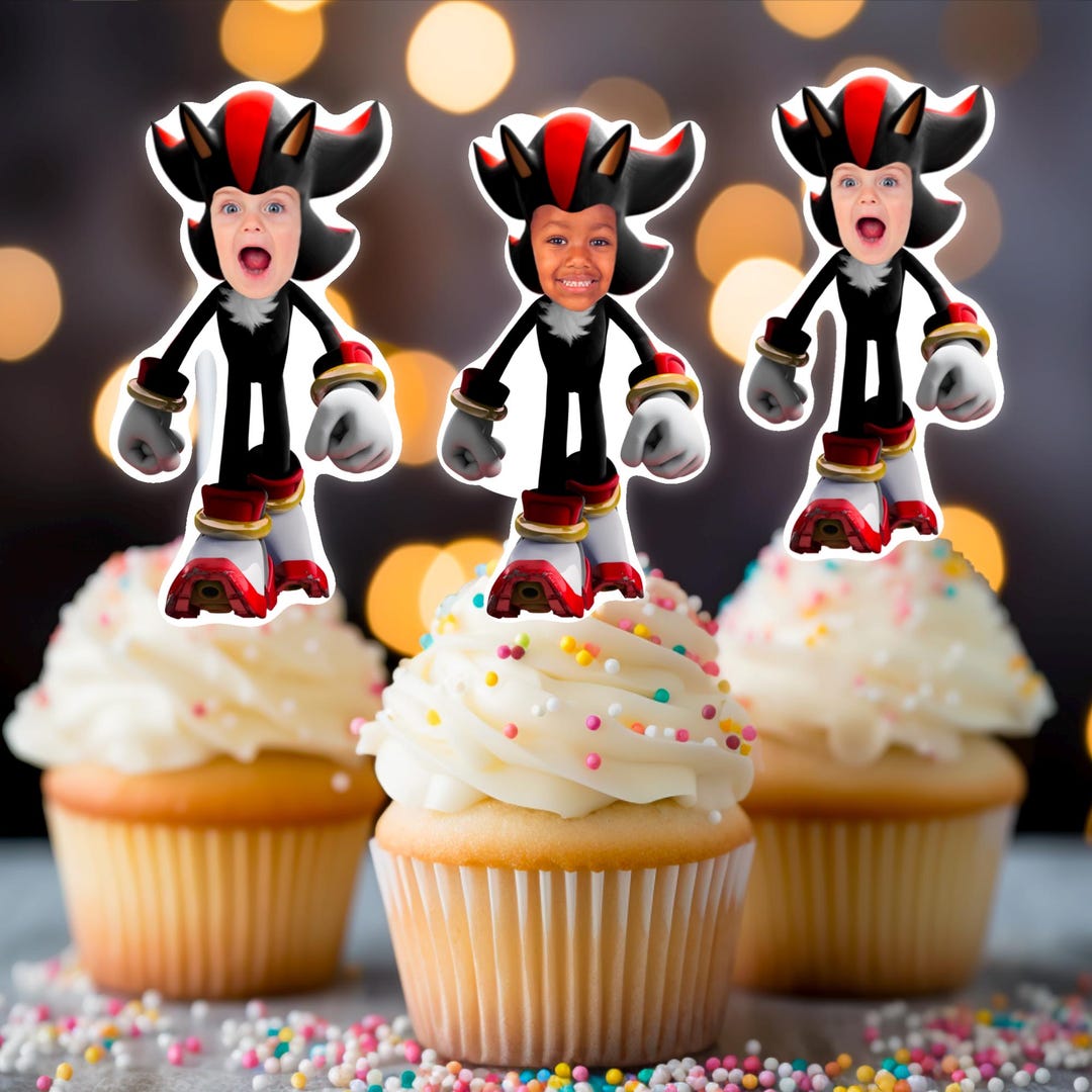 Shadow Cupcake Toppers, Photo Cupcake Toppers, Cupcake Toppers With ...