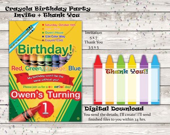 Crayola Birthday - Etsy