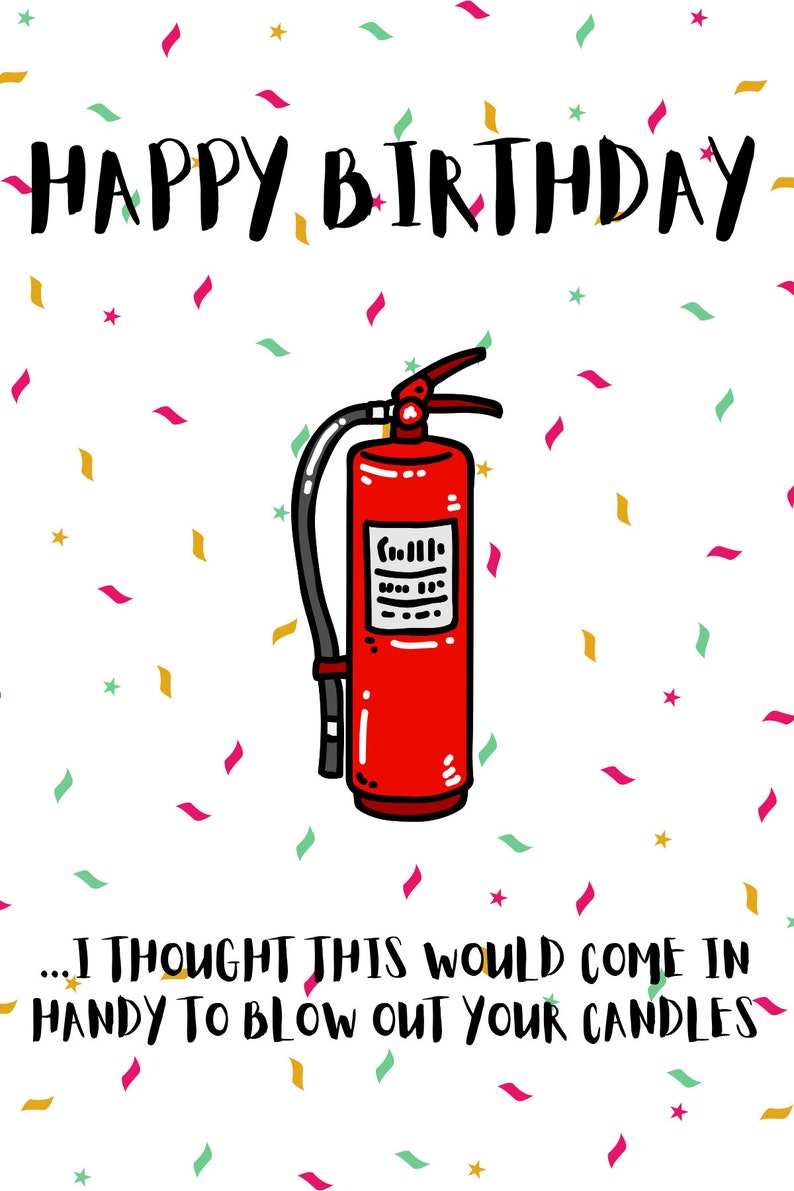 Fire Hazard Funny Birthday Card for Your Best Friend - Etsy