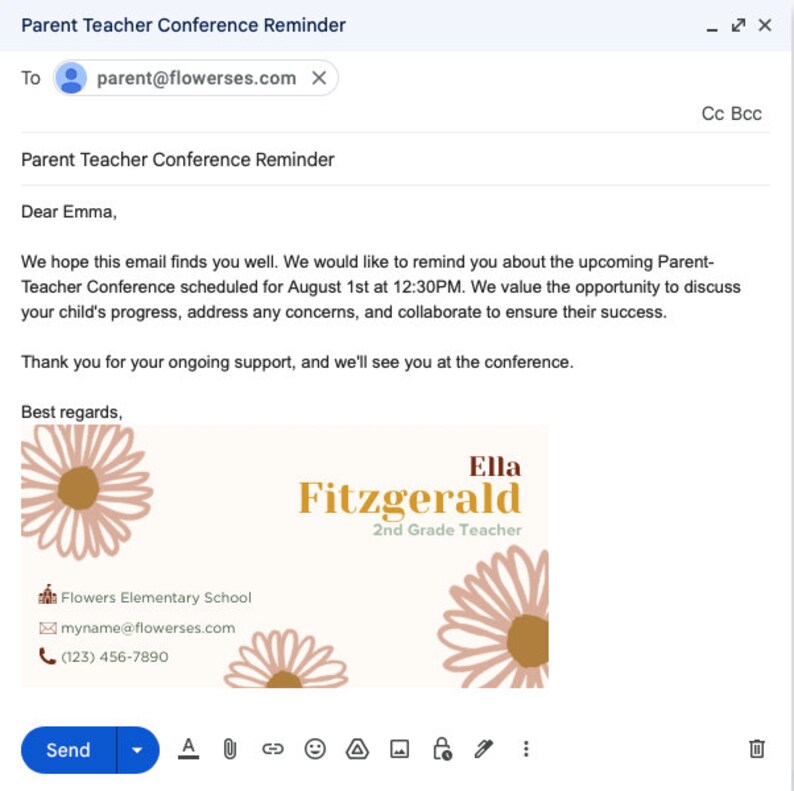 Customizable Teacher Email Signature - Etsy