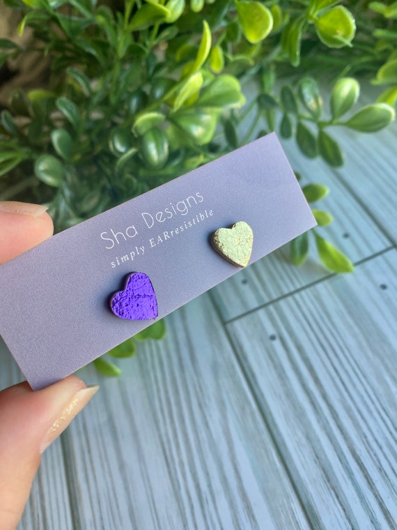 School Spirit LSU Purple and Gold Stud Earrings LSU College - Etsy