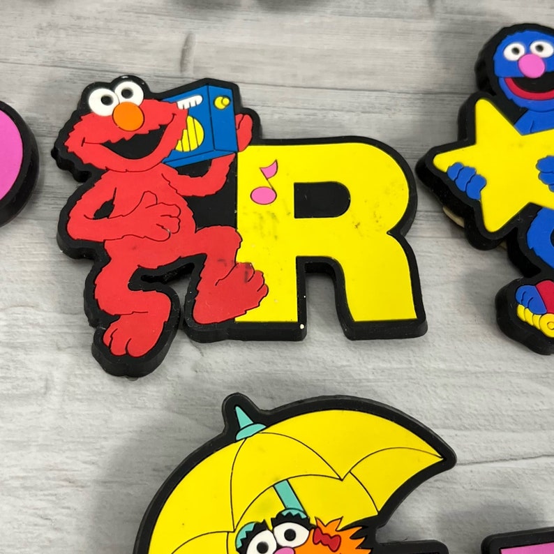 Vintage Applause Sesame Street Alphabet Magnets 1995 Big Bird Elmo ...