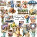 Watercolor Collection of Cozy Clipart Village Stuff Set - Etsy