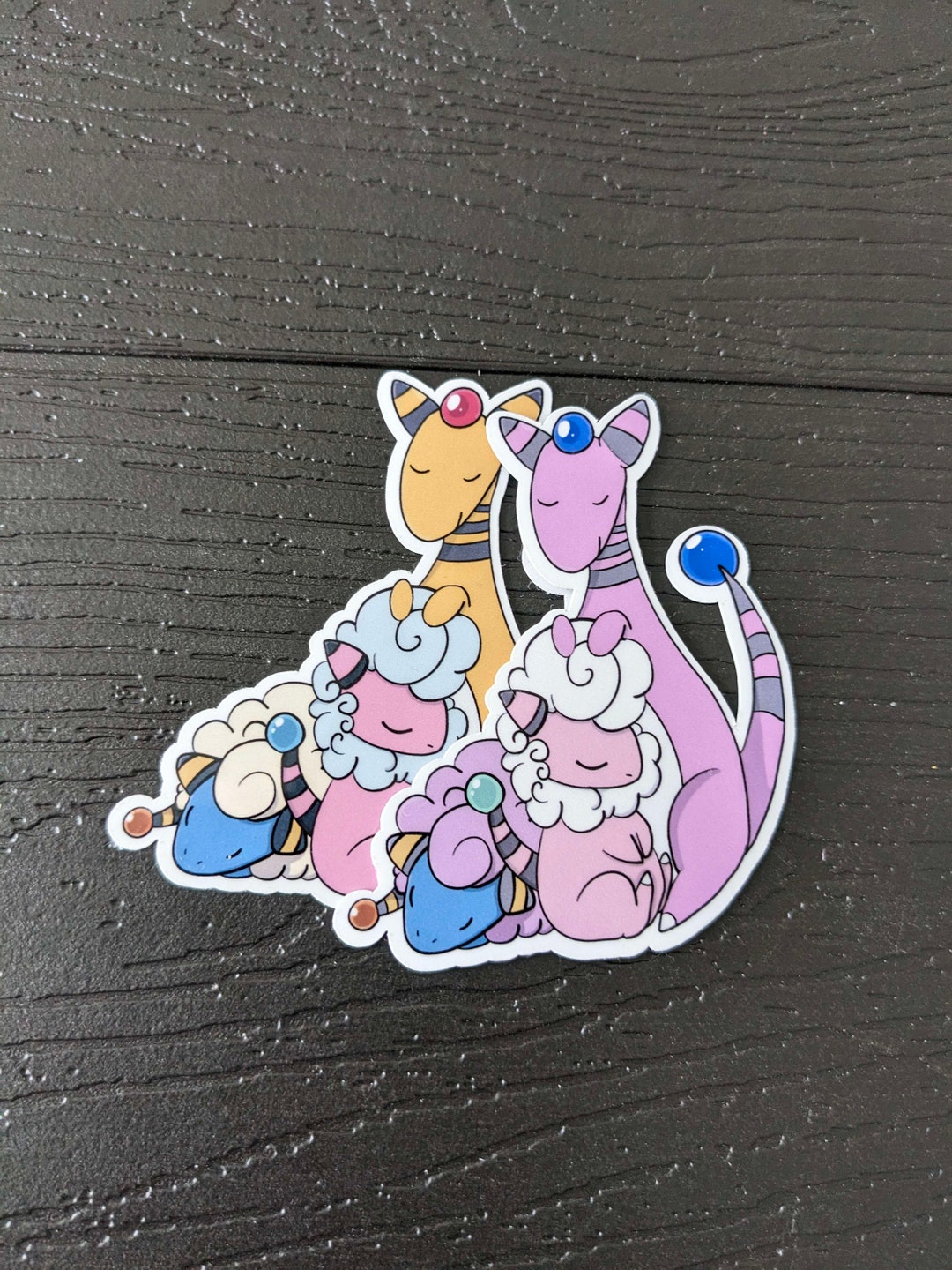 Mareep Evolution Line Stickers Waterproof Vinyl - Etsy